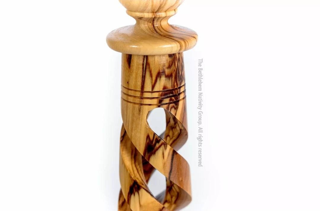 Stunning & Beautifully Made / Set of 2 Olive Wood Candle - Etsy