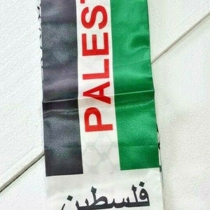 Palestine Silk Flag Neck Scarf With Map of Palestine and Al-aqsa - Etsy