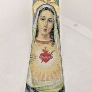 Beautifully Made Immaculate Heart of Mary, Miniature Woven Carpet ...