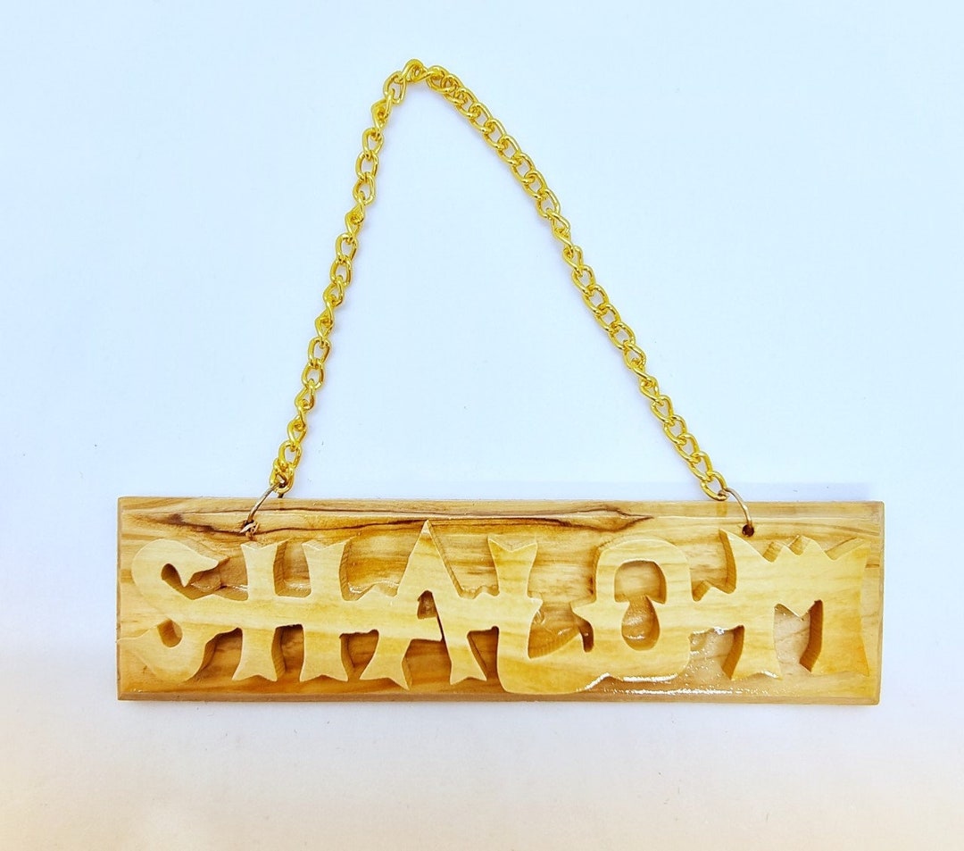 Handmade Olive Wood SHALOM Wall Hanging Plaque - Etsy