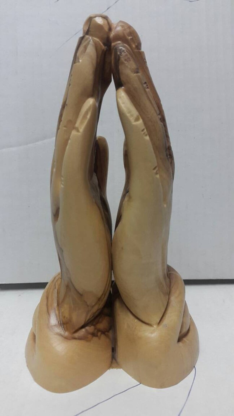 Beautiful Hand Carved Olive Wood Praying Hands With a Free - Etsy