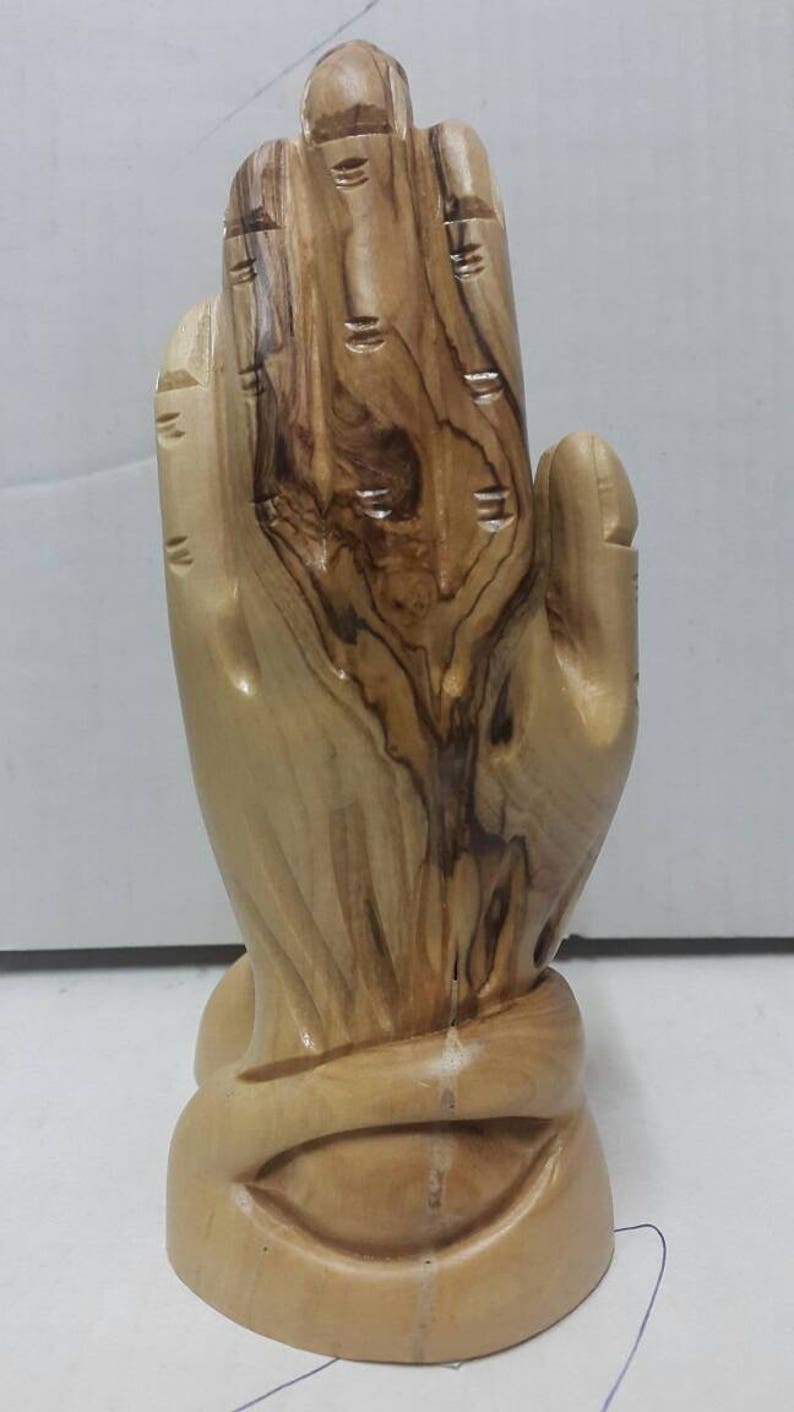 Beautiful Hand Carved Olive Wood Praying Hands With a Free - Etsy