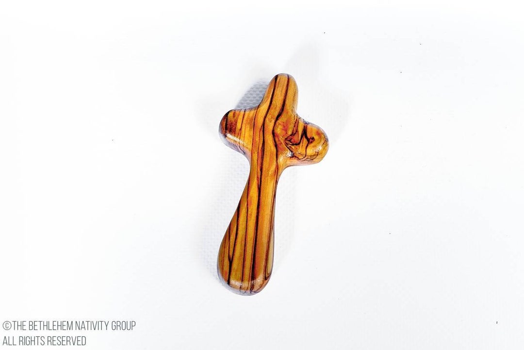 Hand Made Olive Wood Comfort / Caring / Prayer / Holding Cross - Etsy