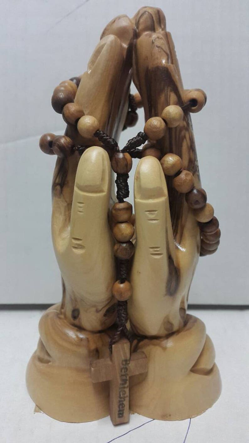 Beautiful Hand Carved Olive Wood Praying Hands With a Free - Etsy