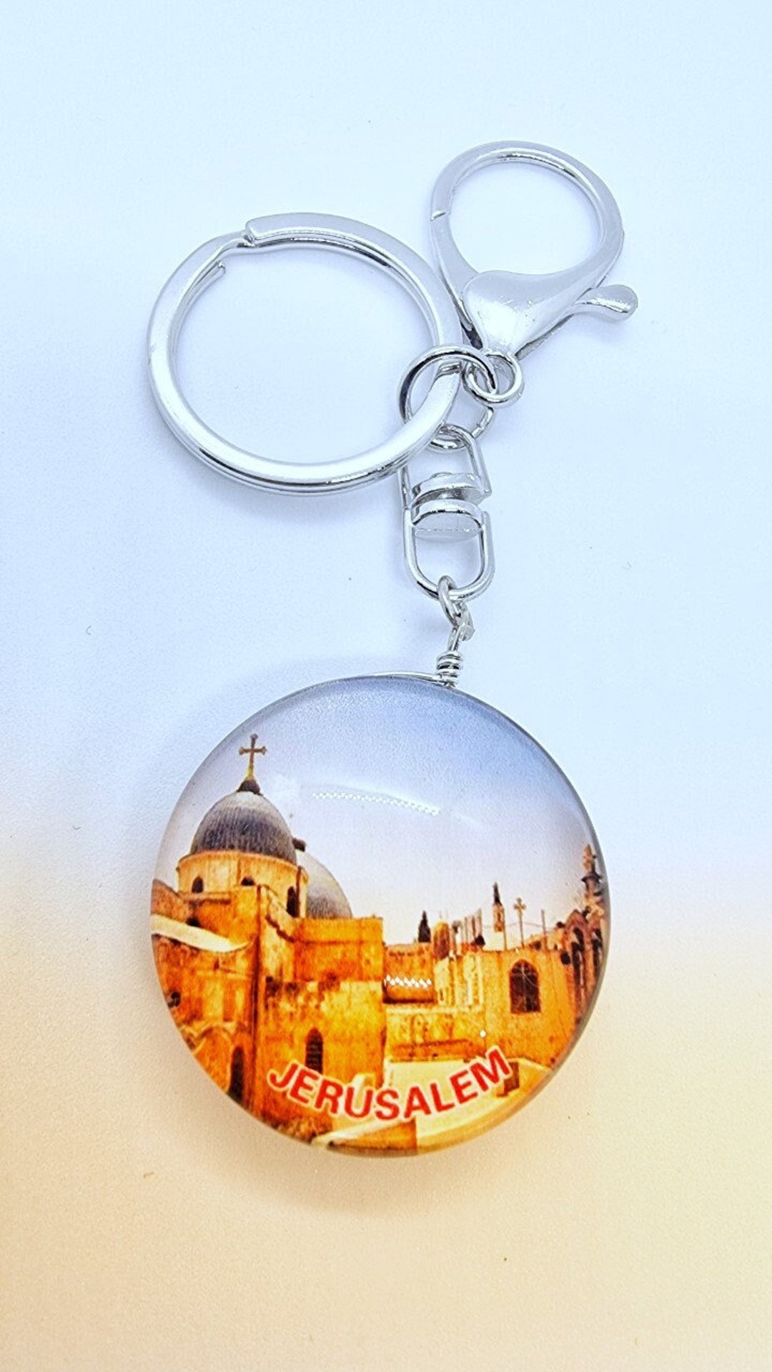 Church of the Holy Sepulch Jerusalem, the Holy Land, Glass 3D Keyring ...
