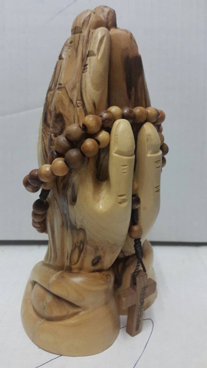 Beautiful Hand Carved Olive Wood Praying Hands With a Free - Etsy