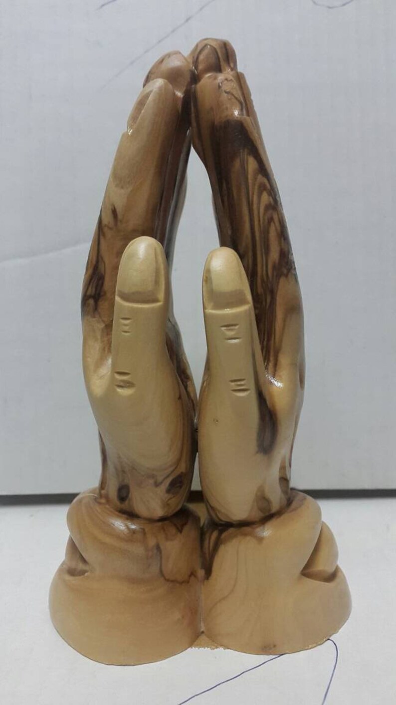 Beautiful Hand Carved Olive Wood Praying Hands With a Free - Etsy