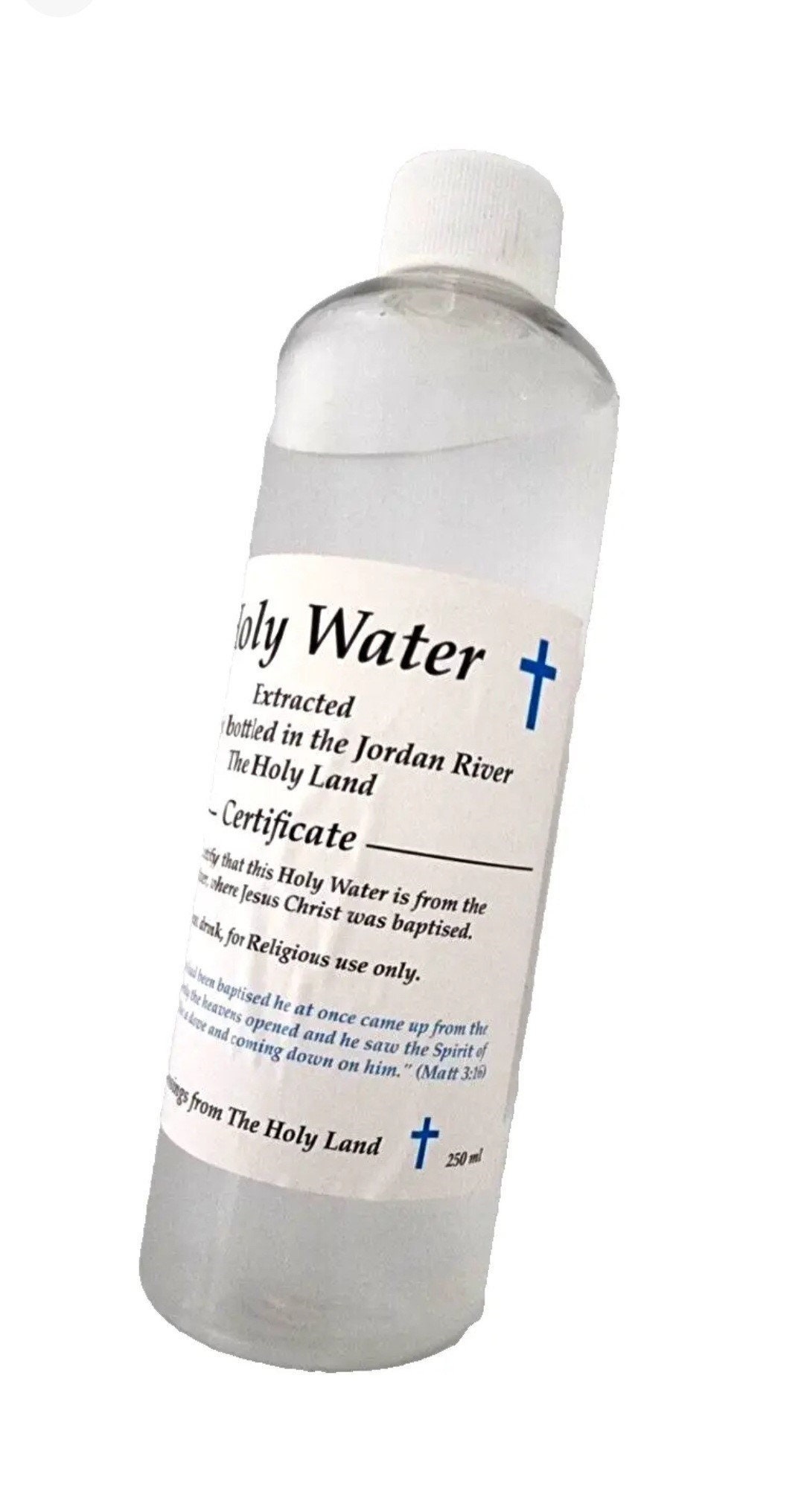 Certified 250ml / 8.45oz Holy Water Jordan River Baptismal Site - Etsy