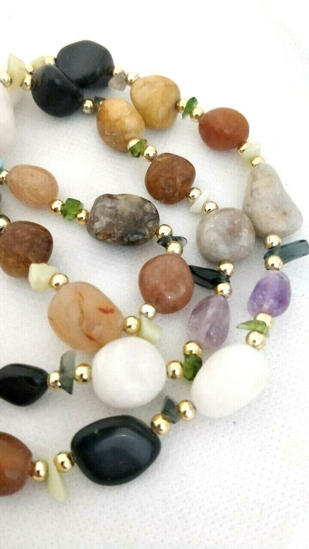 Colourful Beautifully Made Agate Stone Polished Necklace - Etsy