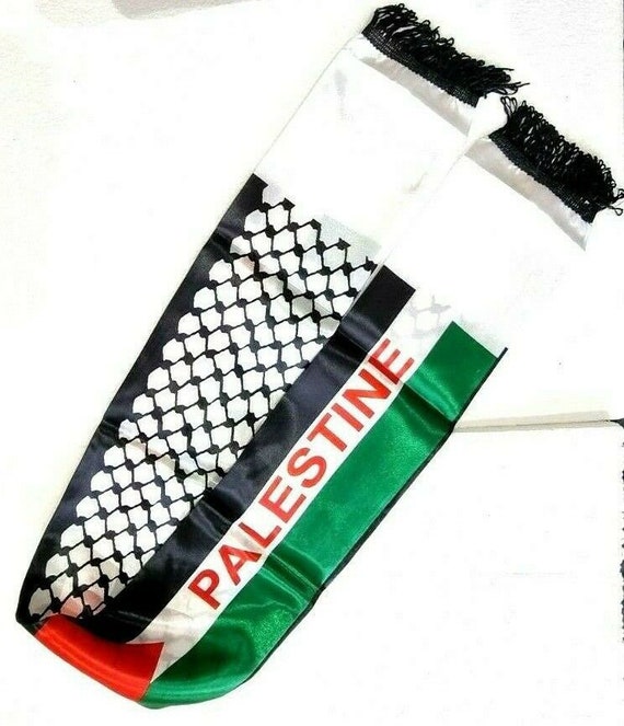 Palestine Silk Flag Neck Scarf With Palestinian Authentic - Etsy