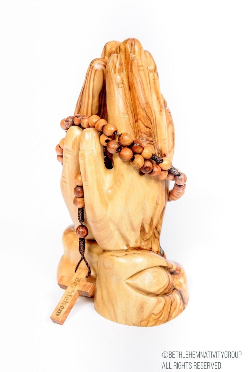 Beautiful Hand Carved Olive Wood Praying Hands With A Free - Etsy
