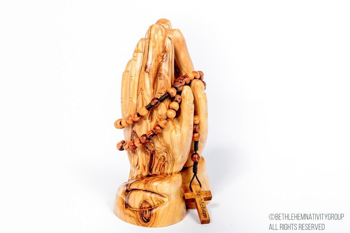 Beautiful Hand Carved Olive Wood Praying Hands With A Free - Etsy