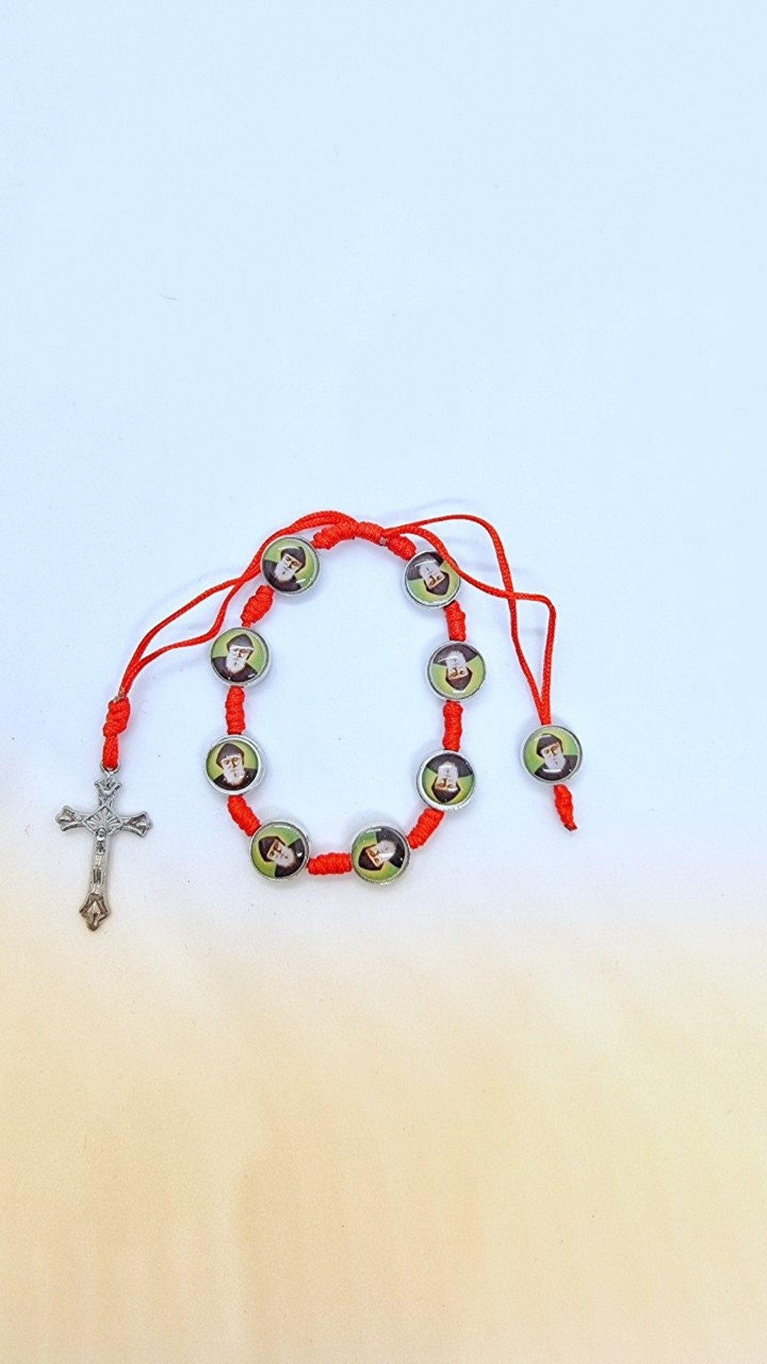 Handmade St Charbel Adjustable Red Rope Hand Bracelet From Jerusalem ...