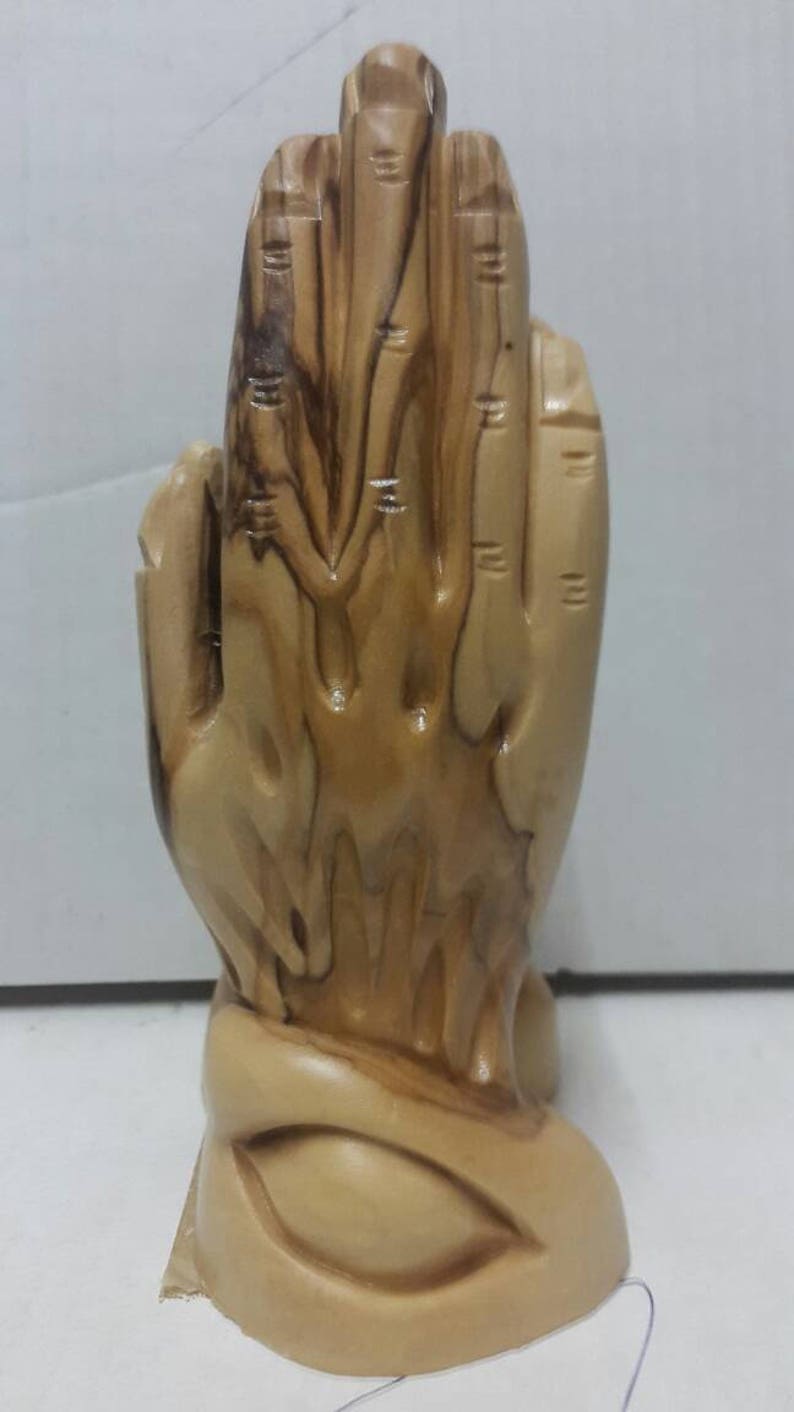 Beautiful Hand Carved Olive Wood Praying Hands With a Free - Etsy