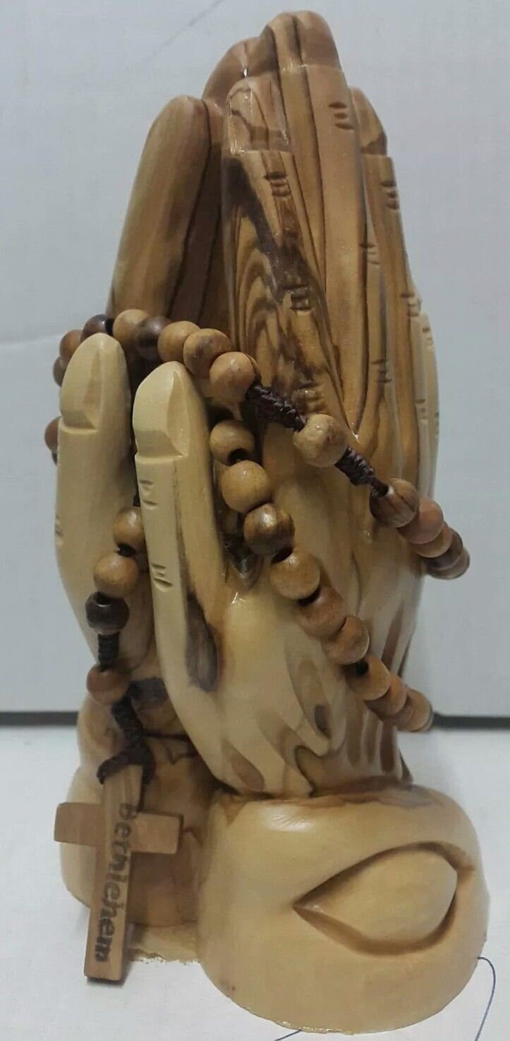 Beautiful Hand Carved Olive Wood Praying Hands With A Free - Etsy