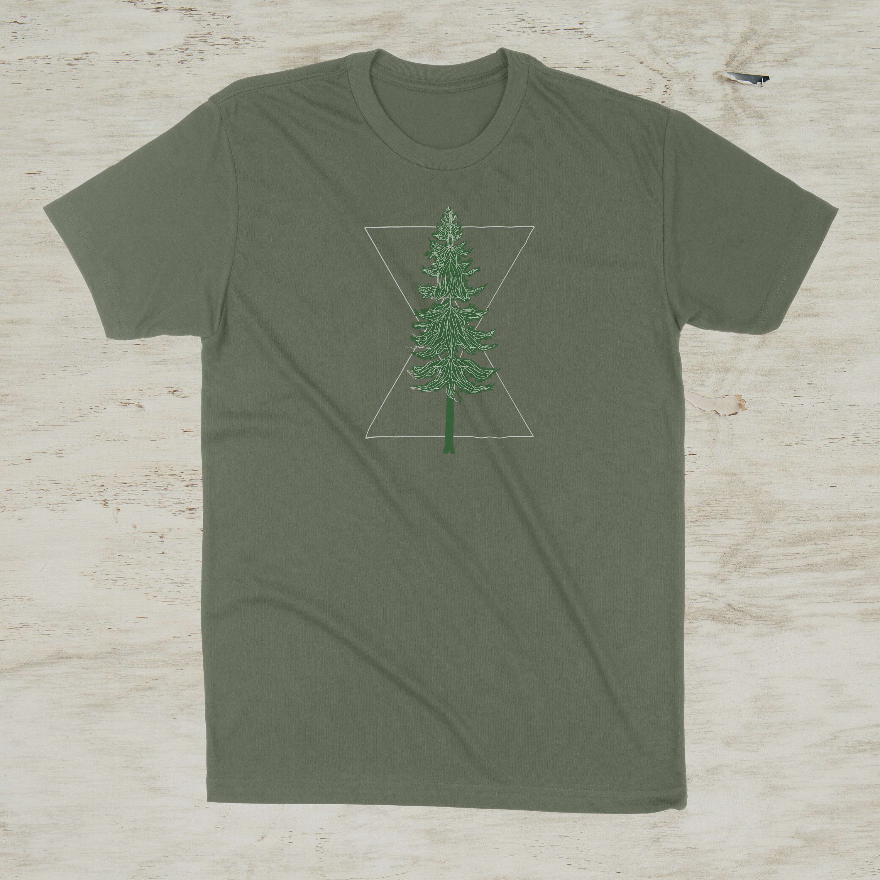 Pine Tree Geometric Graphic Unisex T-Shirt | Etsy