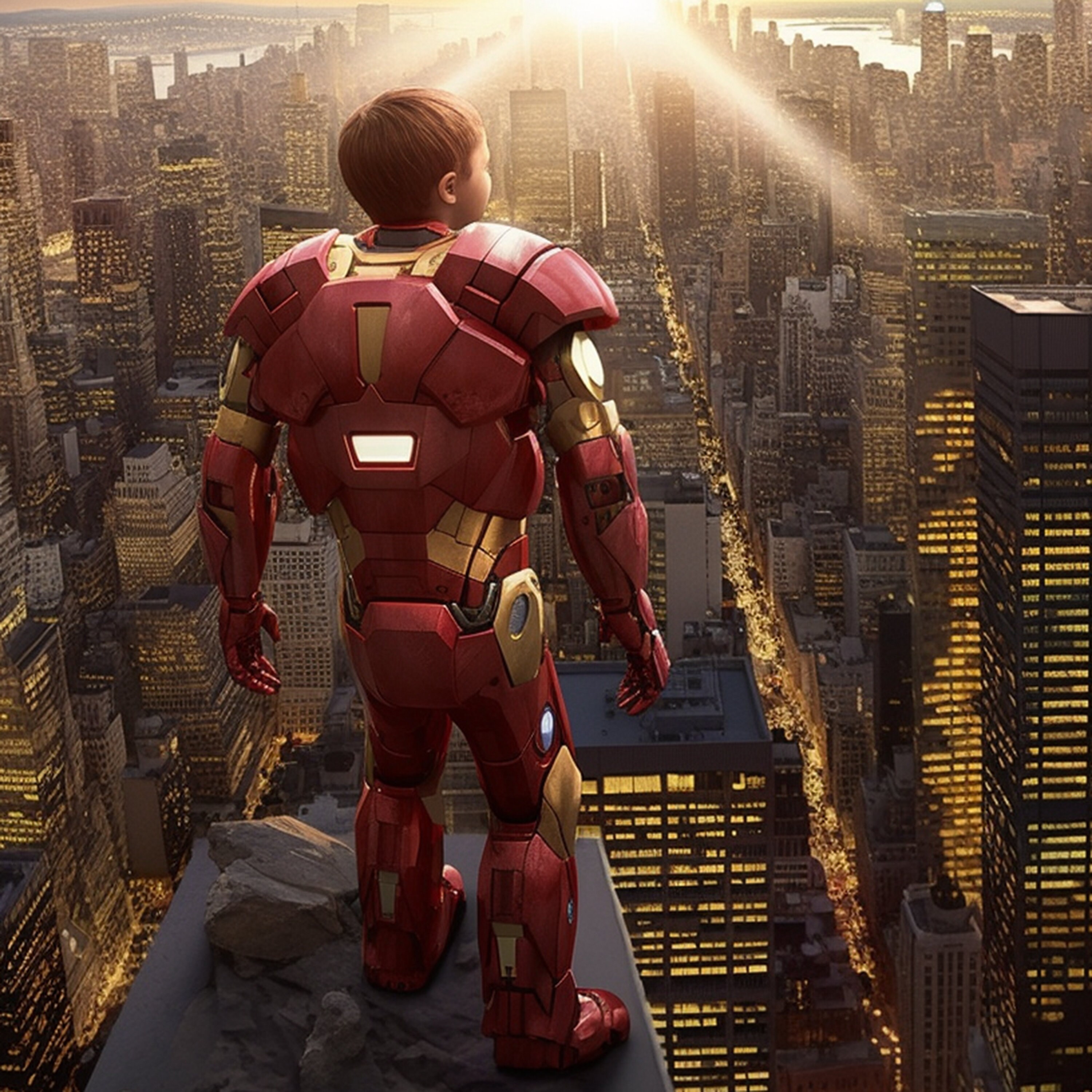 Iron Man Kid Superhero Child Ironman Graphic Digital Paper Pack Instant ...