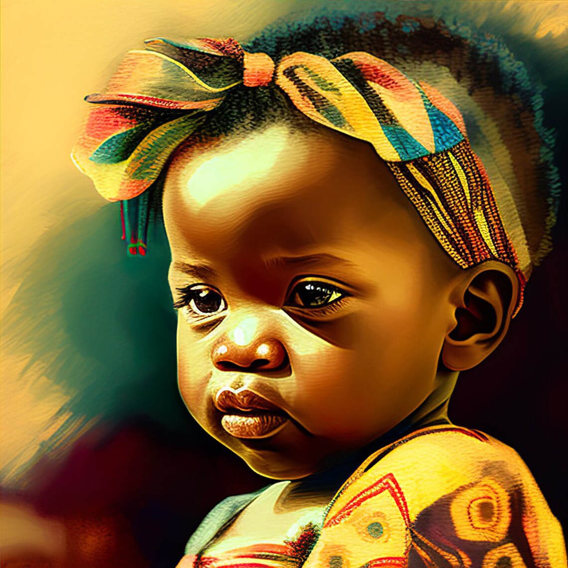 African Baby | Africa Tribe | Kente Watercolors | Digital Paper Pack ...
