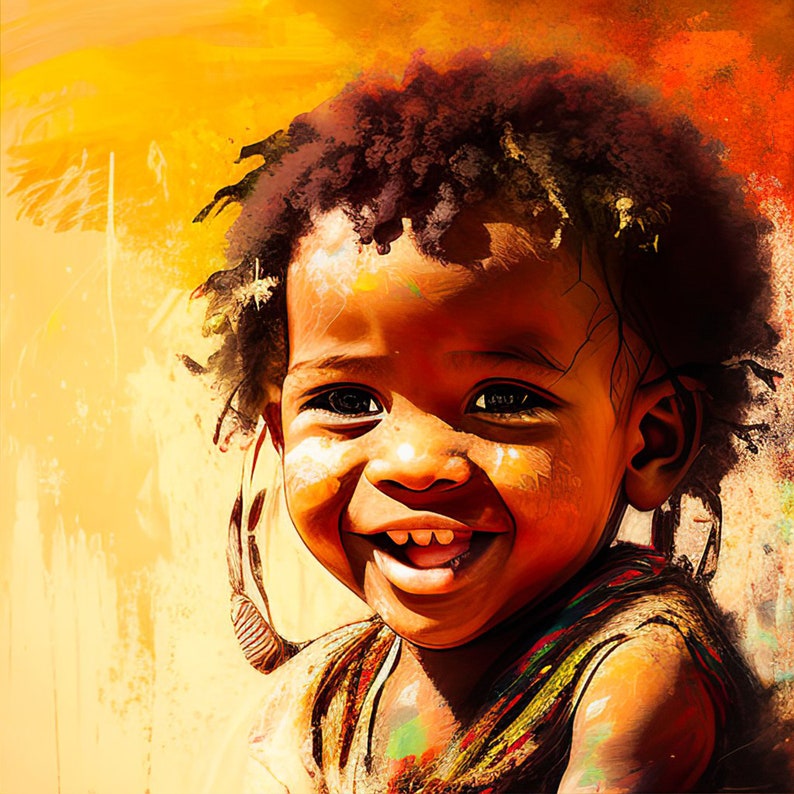 African Baby | Africa Tribe | Kente Watercolors | Digital Paper Pack ...