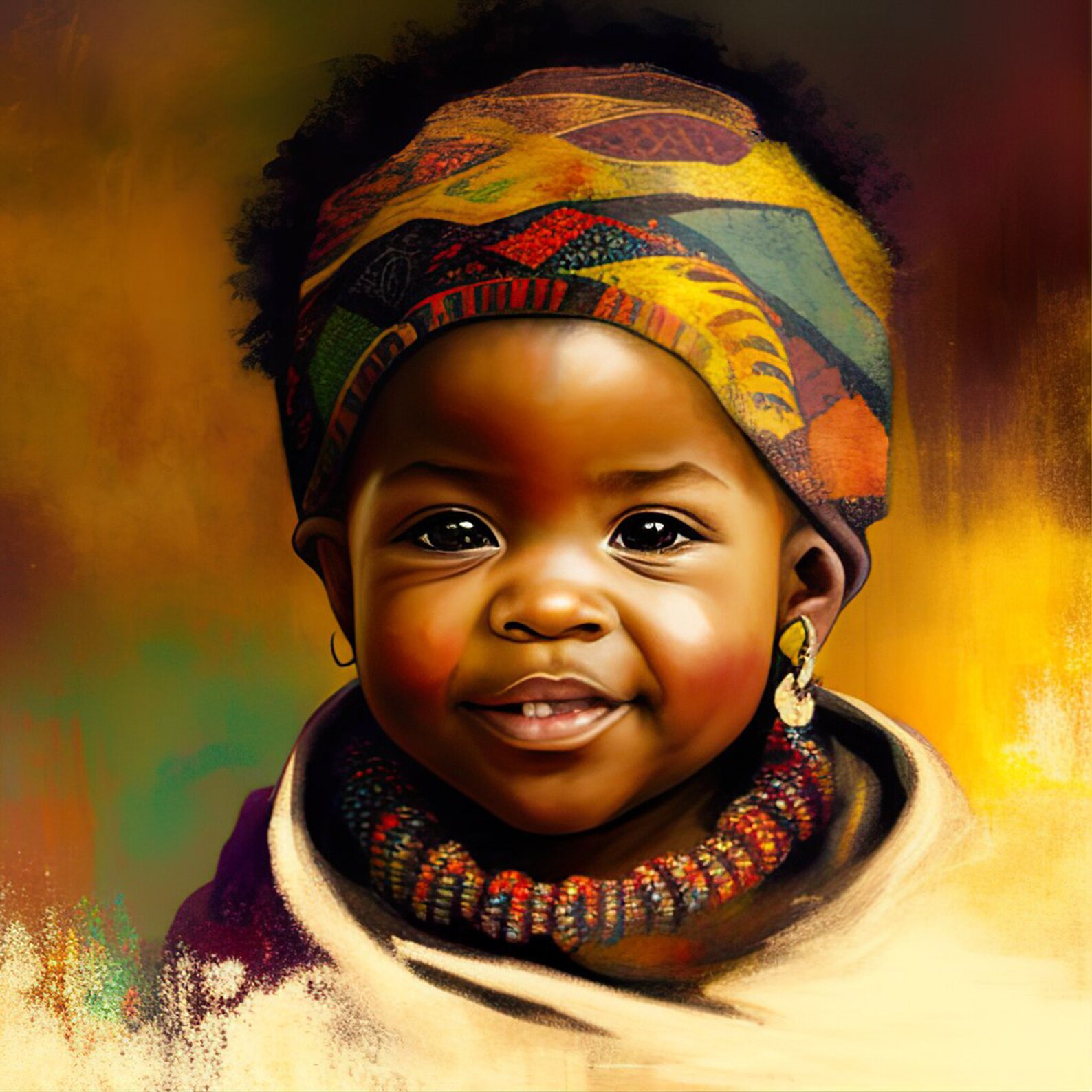 African Baby | Africa Tribe | Kente Watercolors | Digital Paper Pack ...