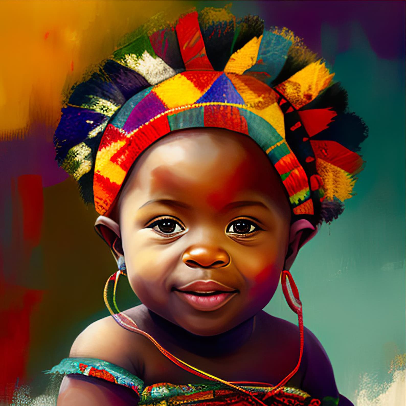 African Baby | Africa Tribe | Kente Watercolors | Digital Paper Pack ...