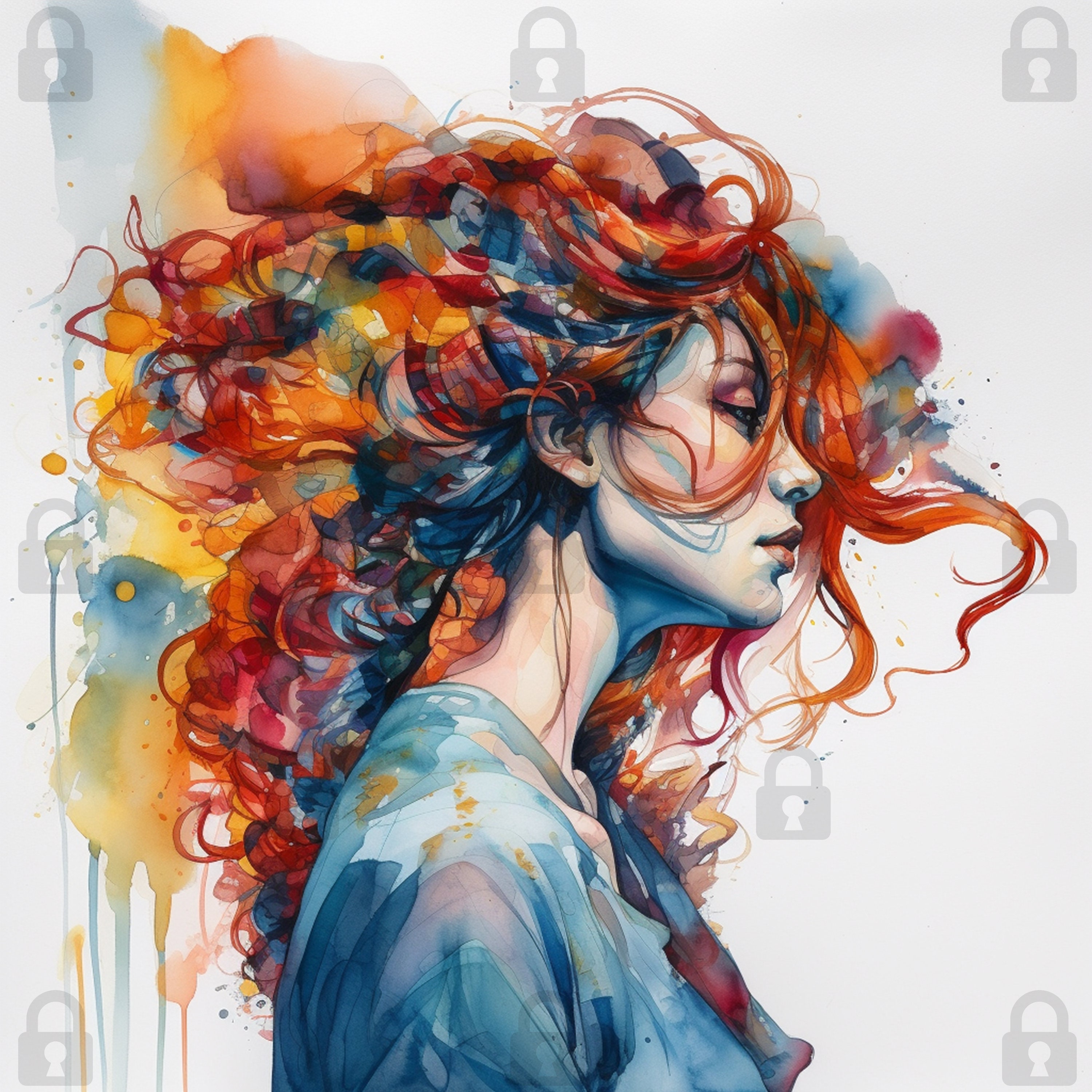 Hairstylist Art Hairstyles Hair Studio Illustration Hairdresser Wall ...