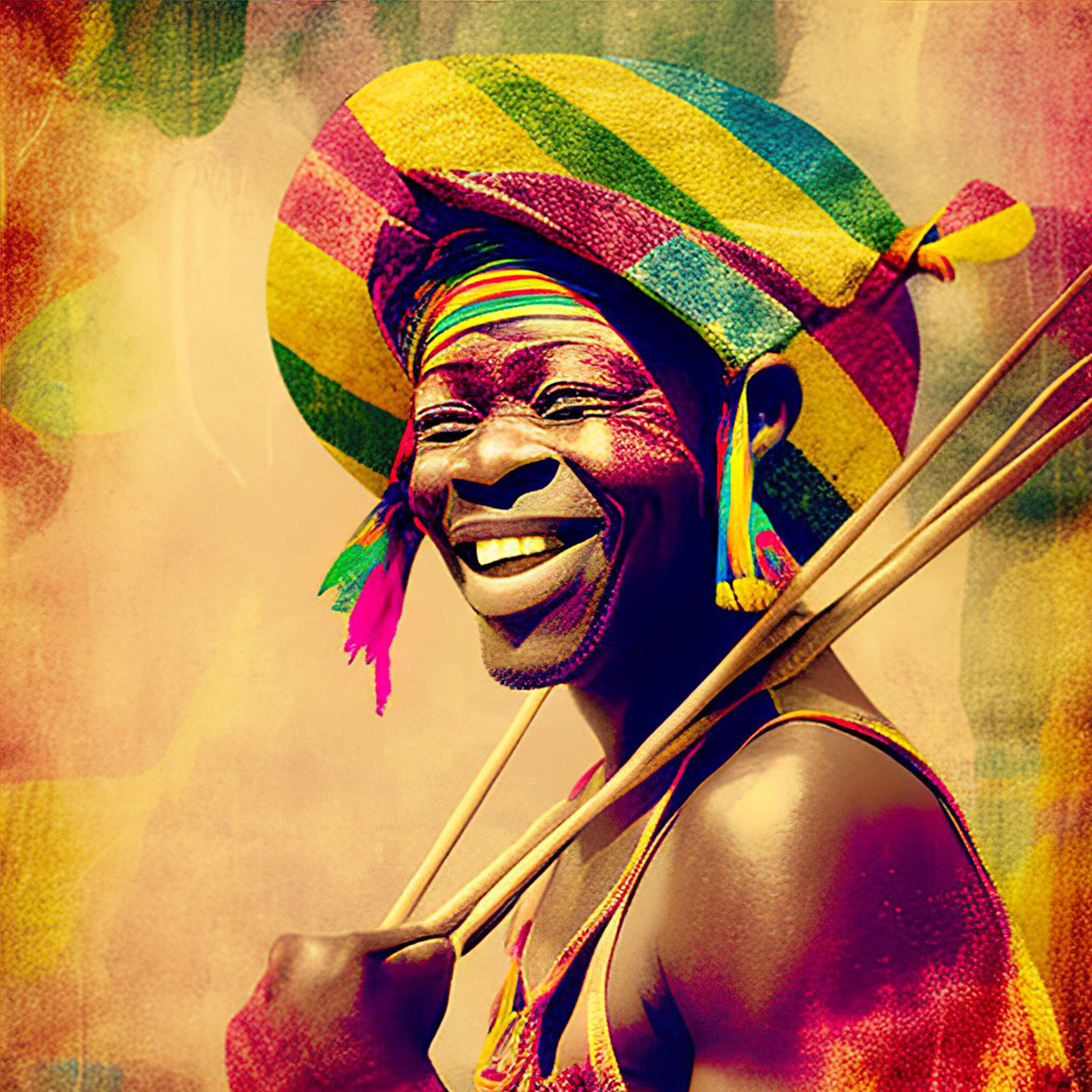 African Tribesman | Africa Tribe | Kente Watercolors | Digital Paper ...