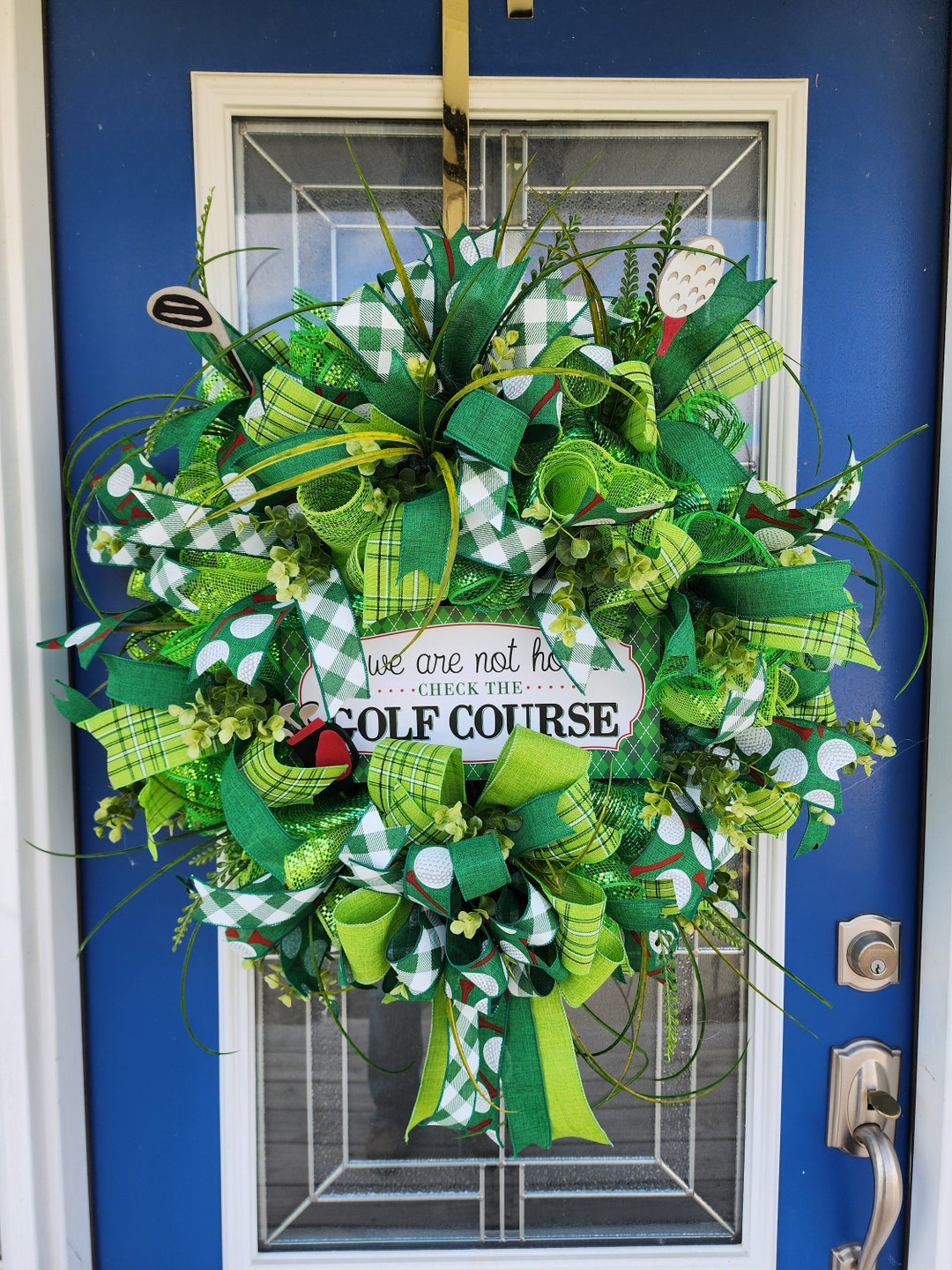 Golf Course Wreath, Golfers Retirement Gift, Masters Golf Wreath, Golf ...