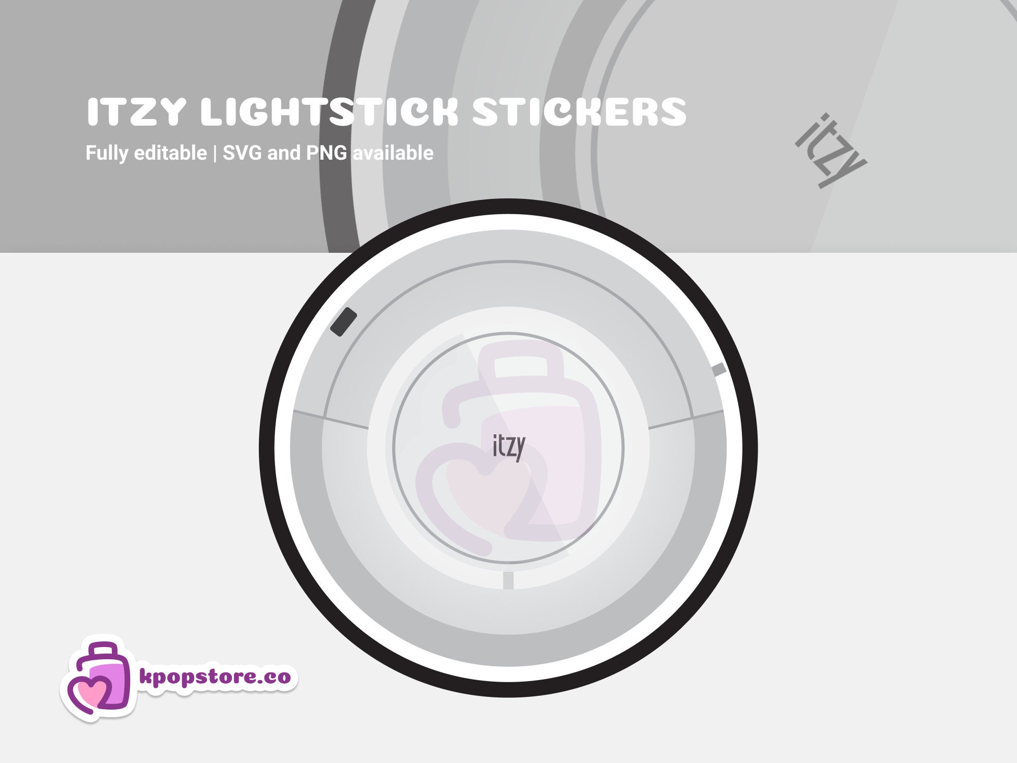 Itzy KPOP Lightstick Sticker / SVG vector editable y formato - Etsy México