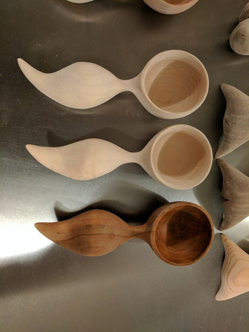 Carved Wooden Coffee Scoop Fox Tail Handle - Etsy