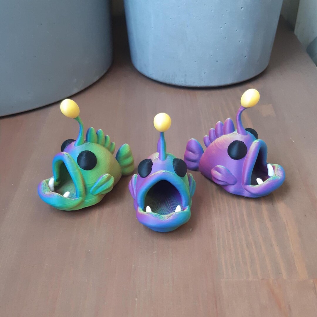 Cute Anglerfish, 3 Pack of Mini, Gift for Bestie, Ocean Themed Gift ...