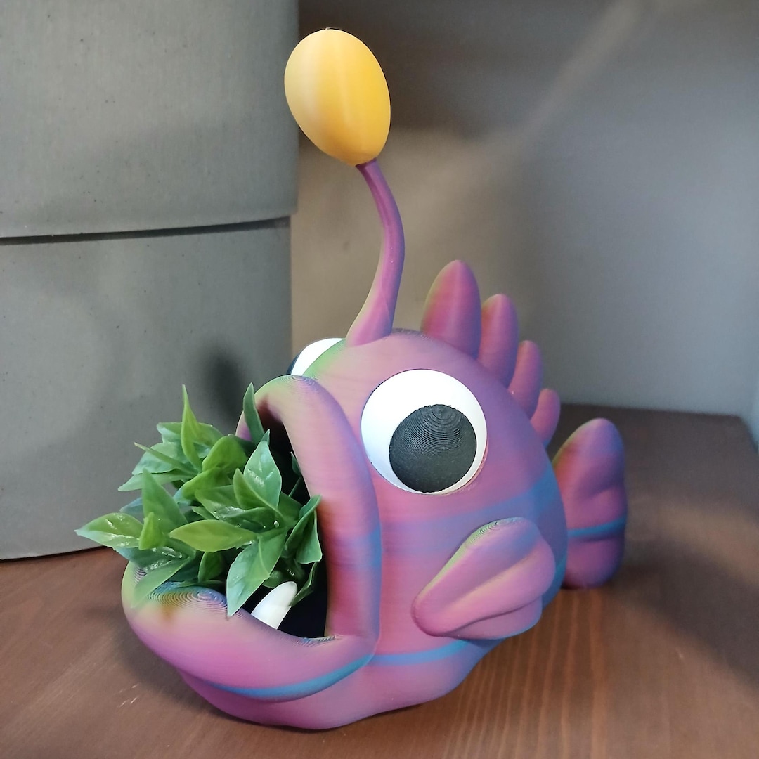 Cute Anglerfish, Angler Fish Sculpture, Deep Sea Creature, Anglerfish ...