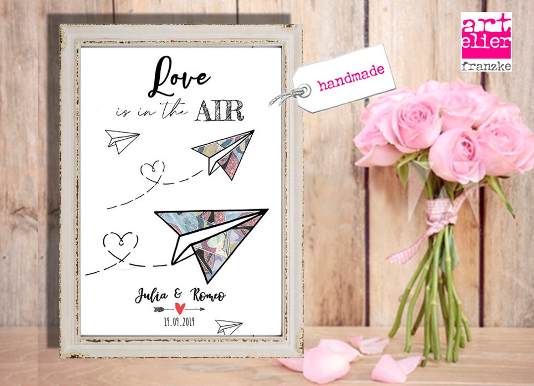 Geldgeschenk HOCHZEIT Lineart PAPIERFLIEGER Reisegutschein - Etsy.de