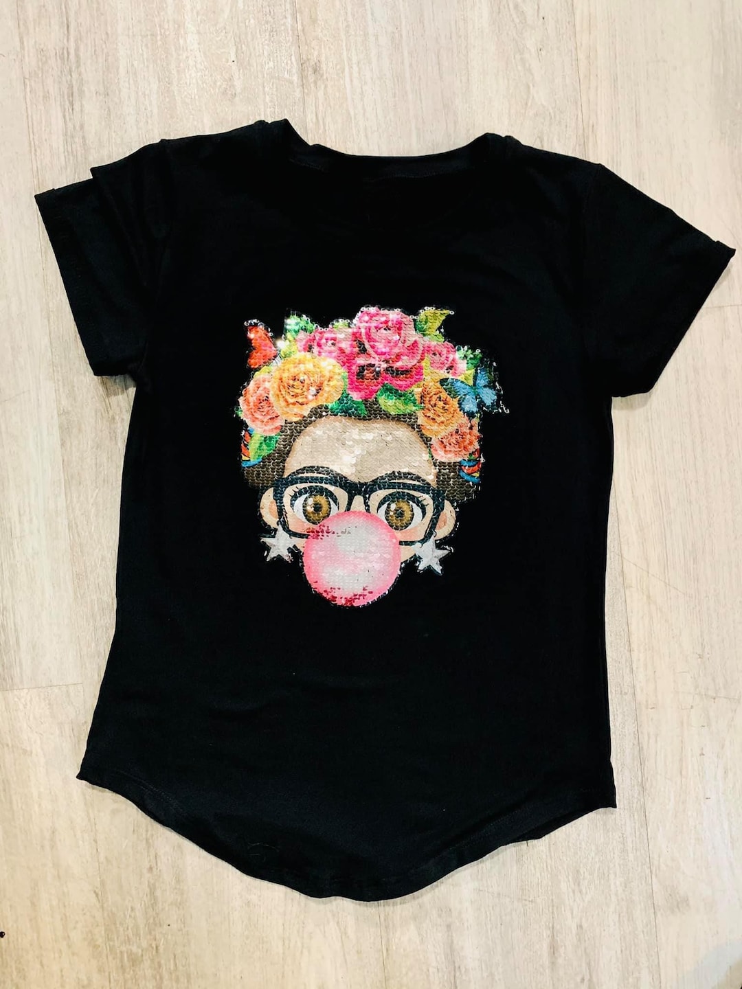 Frida Kahlo Shirt , Sequin T-shirt, Feminist Clothing, Frida Kahlo T ...