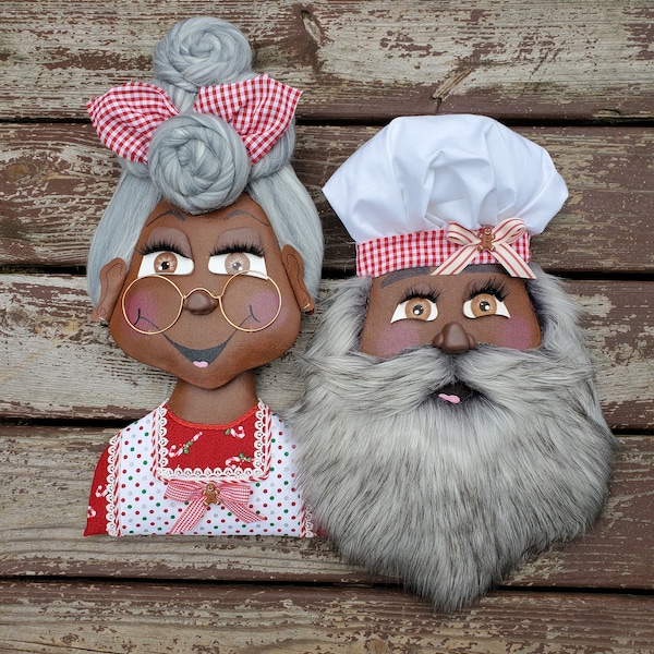 Mrs Claus Face - Etsy