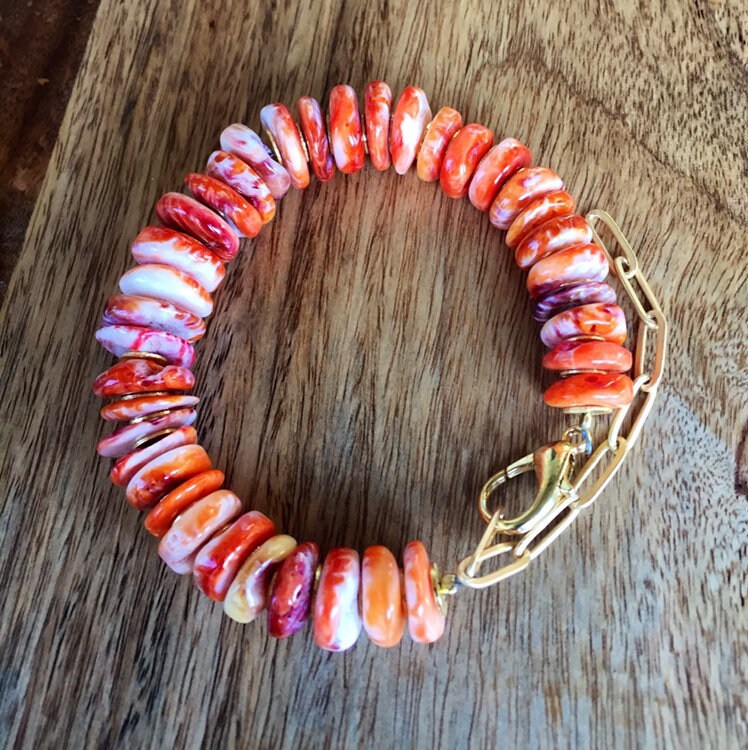 548 Beach Vacation Spiny Oyster Bracelet | Etsy