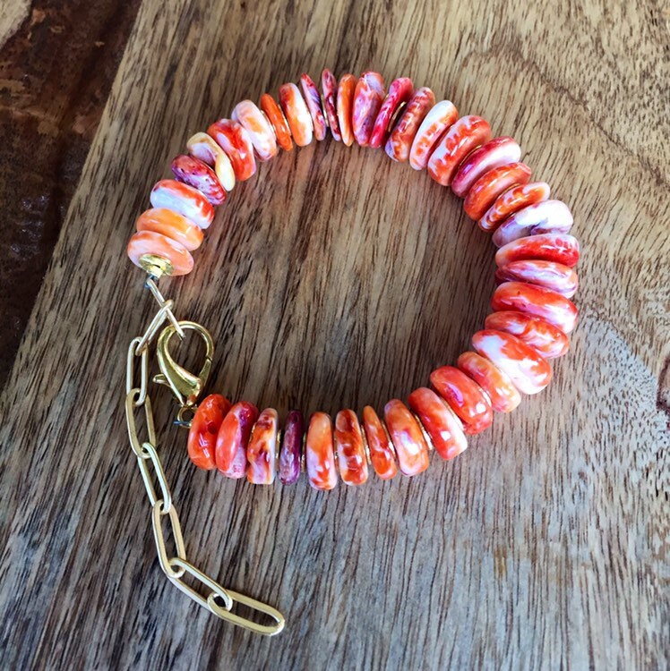 548 Beach Vacation Spiny Oyster Bracelet | Etsy