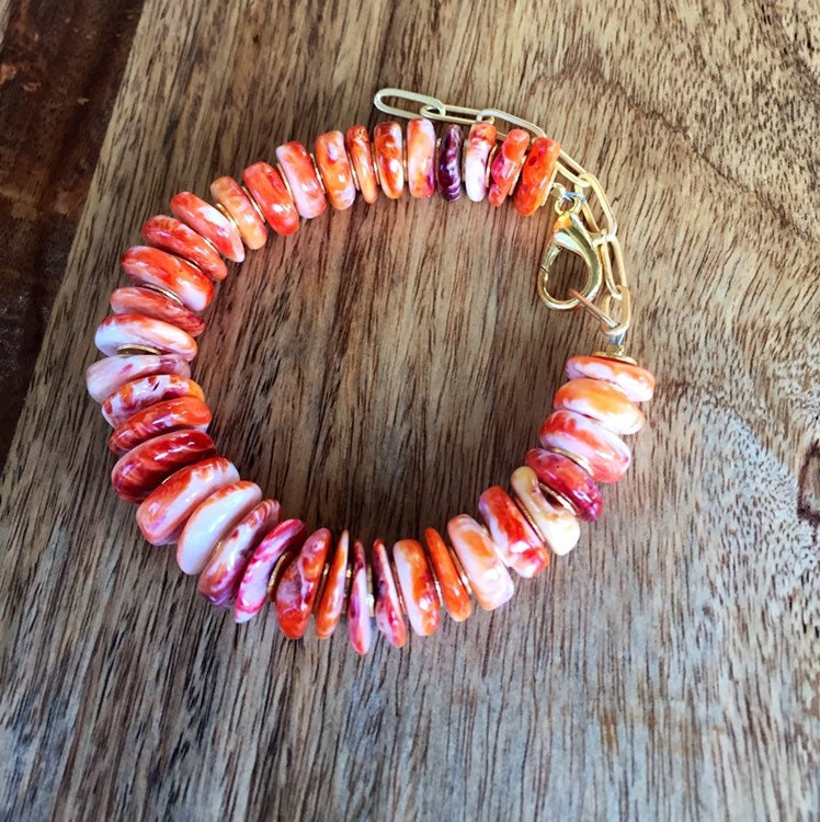 548 Beach Vacation Spiny Oyster Bracelet | Etsy