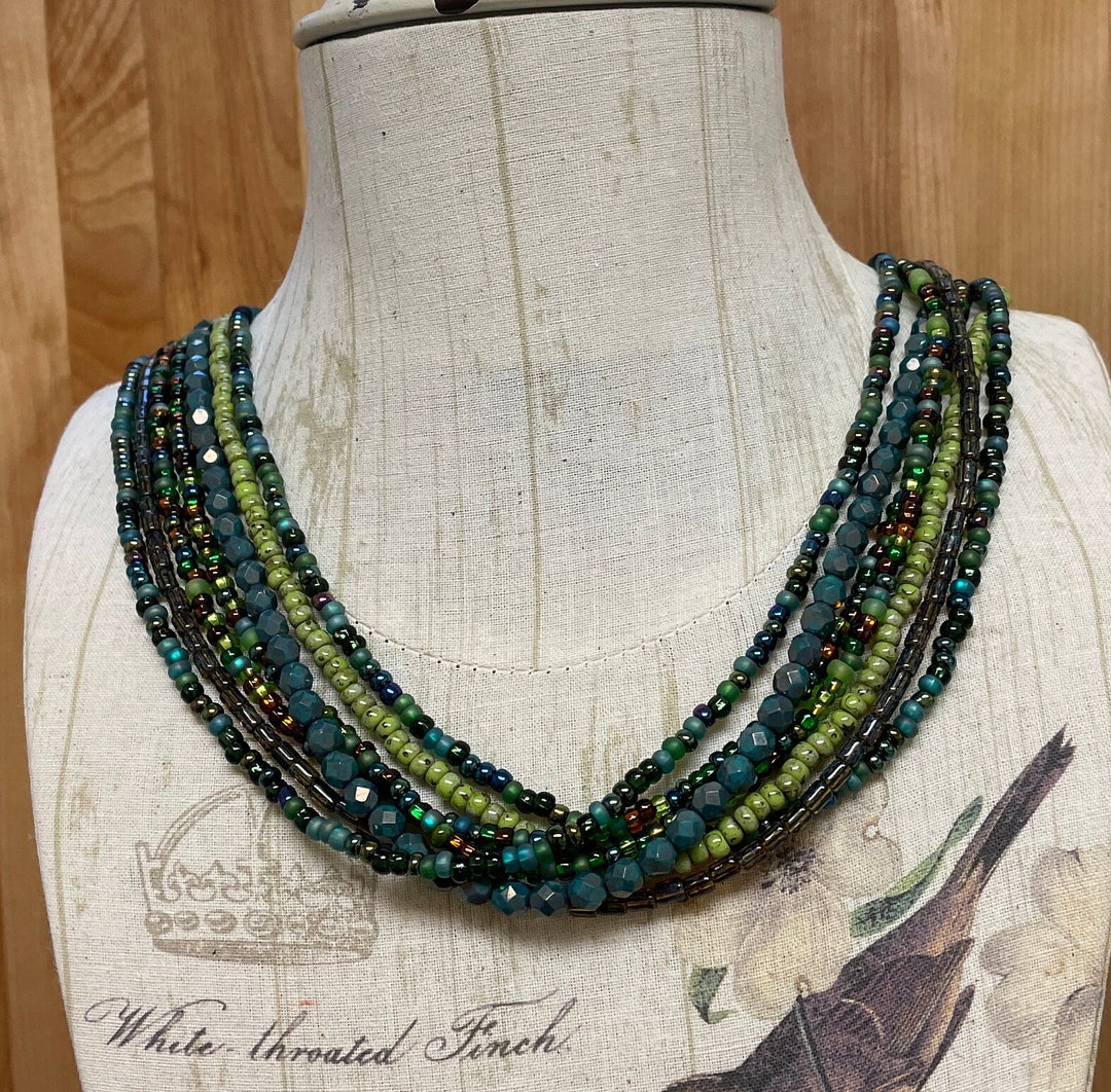 1037 Garden Party Multi Stranded Necklace - Etsy