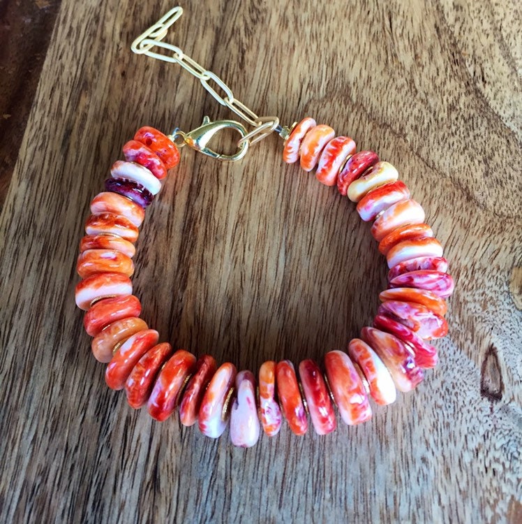 548 Beach Vacation Spiny Oyster Bracelet | Etsy