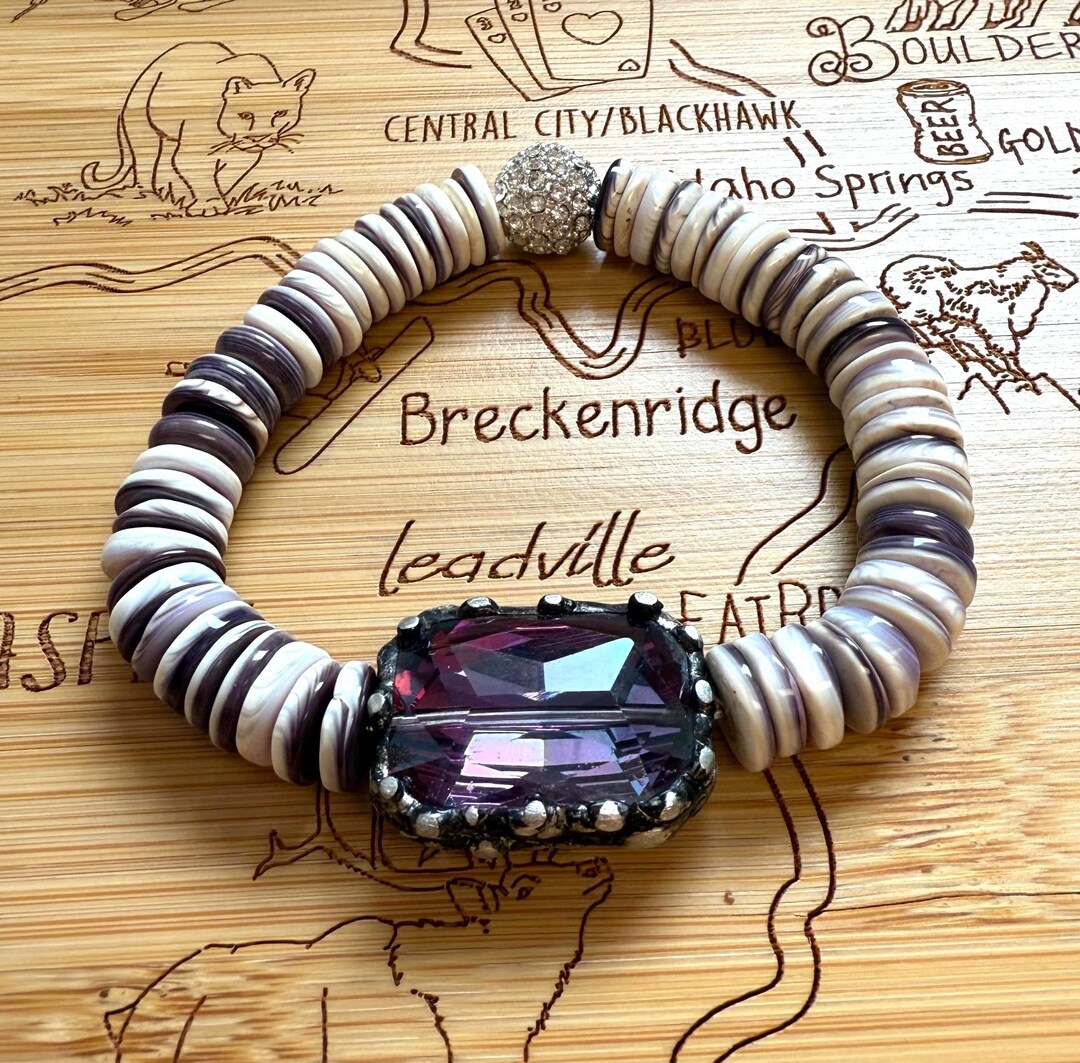 1389 - Wampum Quahog Bracelet - Etsy