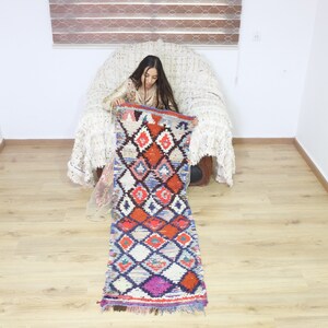 70 x 23 inches-Rug Moroccan . Vintage Azilal Rug Hand Woven by | Etsy