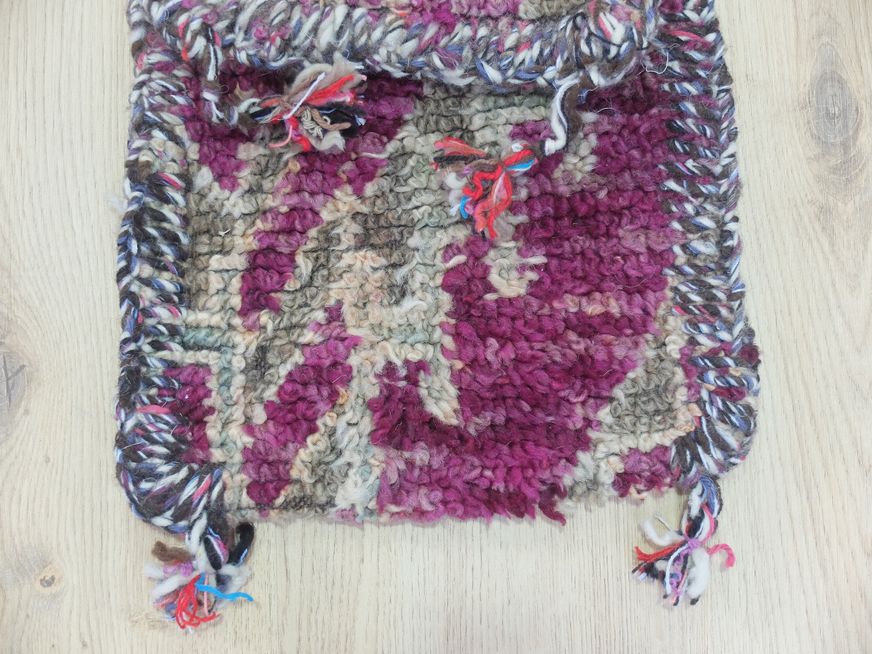 Multi-coloured bag berber wool rug bag vintage kilim wool | Etsy