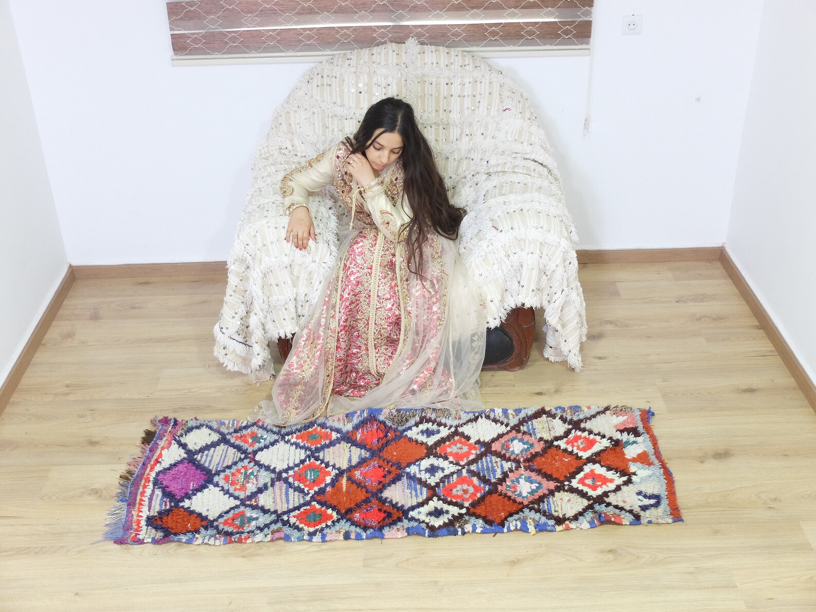 70 x 23 inches-Rug Moroccan . Vintage Azilal Rug Hand Woven by | Etsy