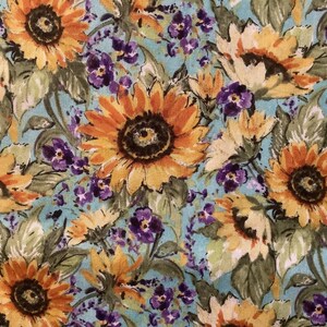 Susan Winget Tossed Sunflowers CP74571 100% Cotton by the Yard 3/4 of ...