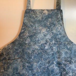 AMISH Apron in Blue Batik Full Apron Large Handmade in the USA Gift ...
