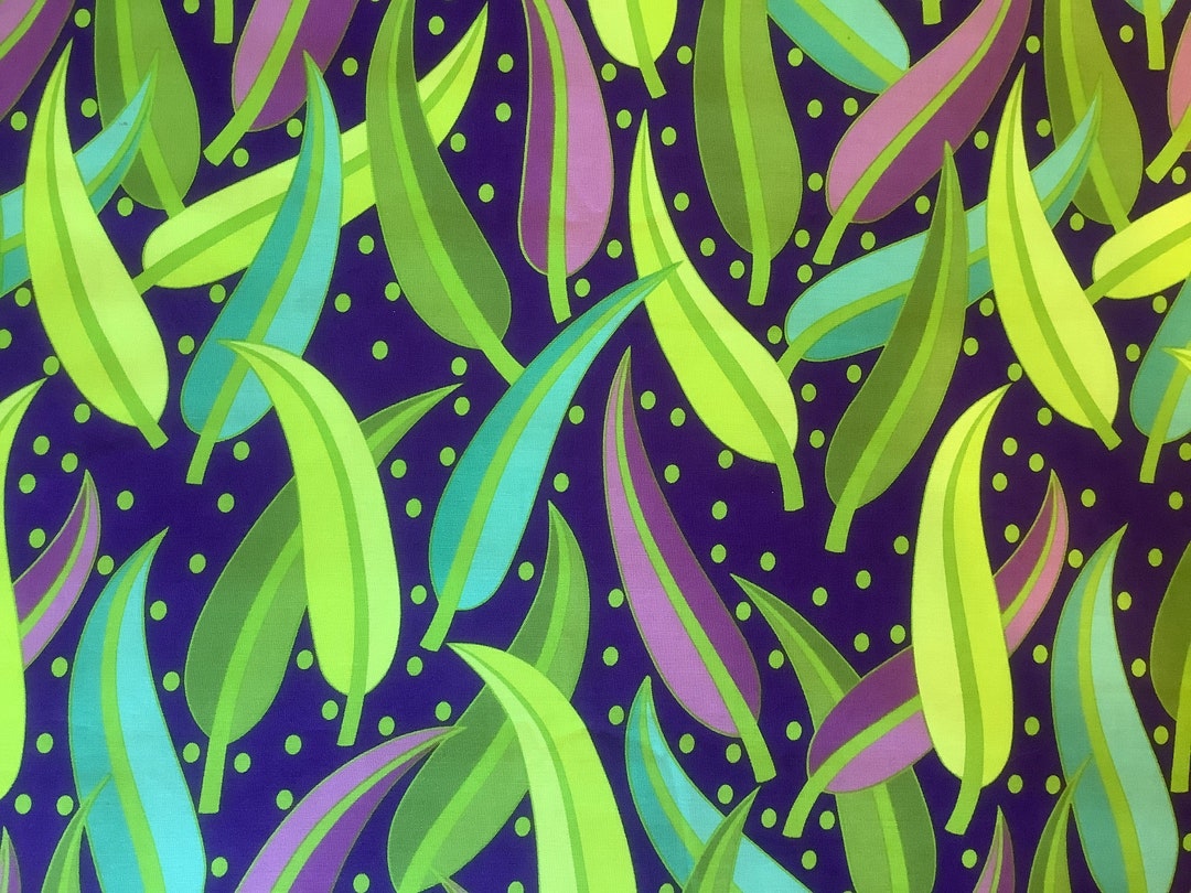 A New Leaf Willow Blue Jane Sassaman for Free Spirit Fabrics Pwjs150 ...