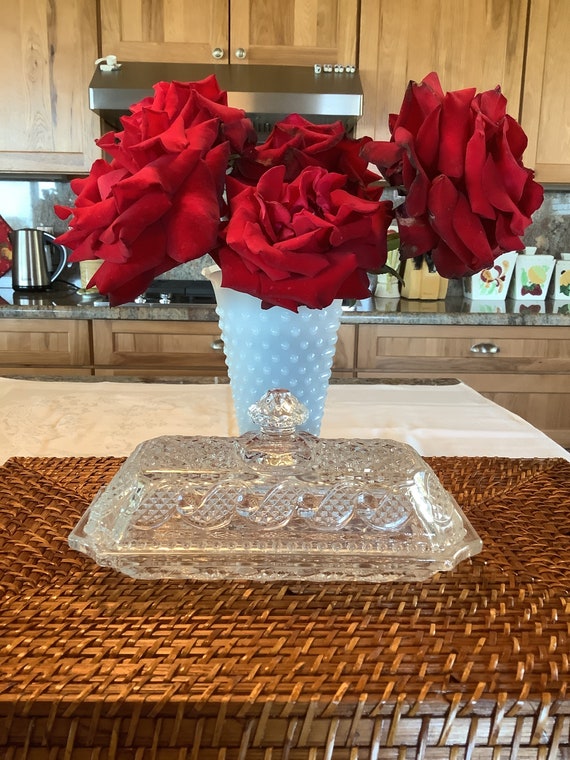 Vintage Avon Glass Covered Butter Dish/ Pressed/ Collectible/ | Etsy