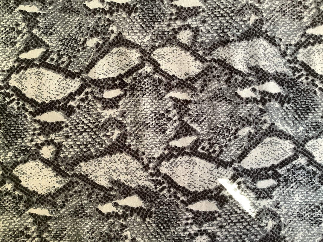 Simple Snakeskin Grey/black Fabric 2 Yards - Etsy