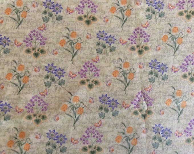 Vintage Debbie Mumm BOTANICAL Garden Flowers Fabric by Debbie Mumm 40 ...